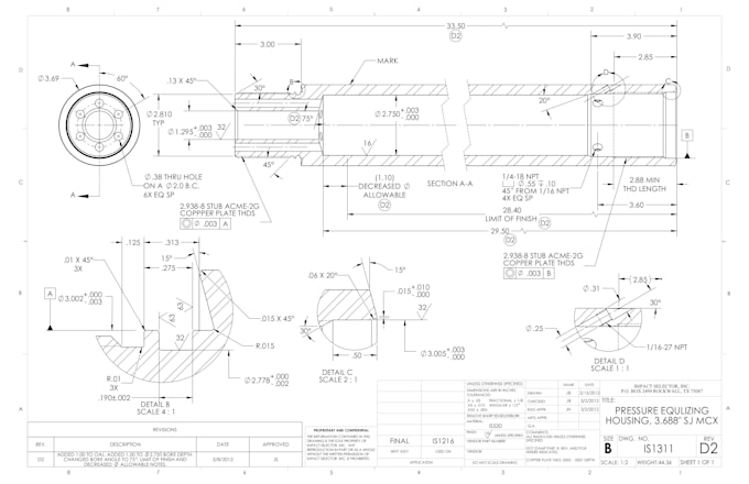 Provide professional manufacturing drawings for prototypes or ...