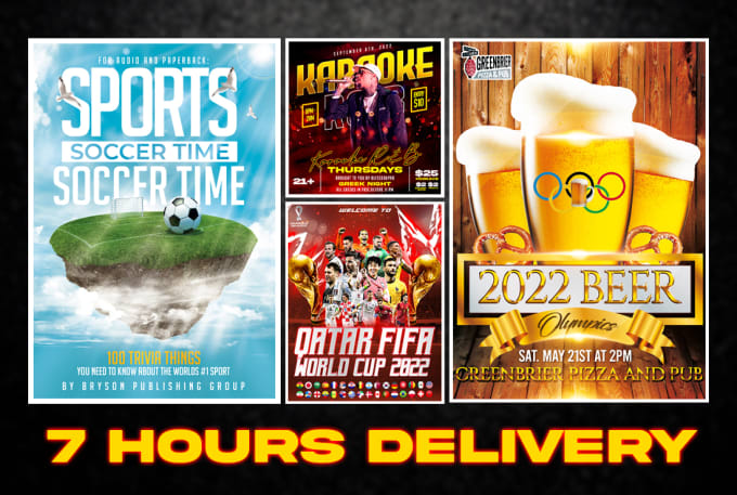 Design party, fb cover, sports, business event flyer, poster by ...