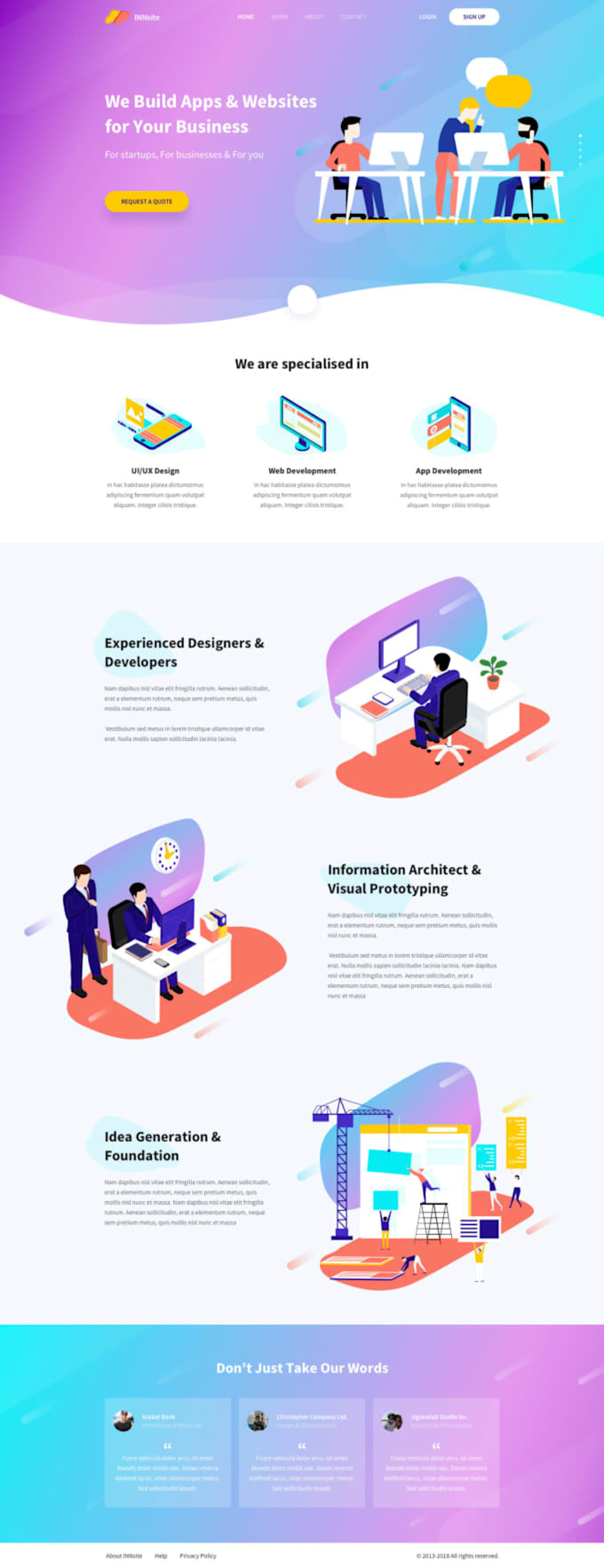 Create website ui design and landing page design by Innksite | Fiverr