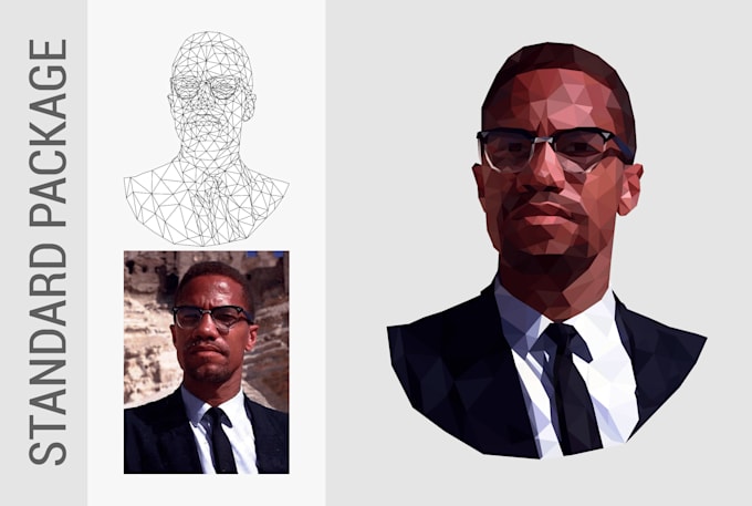 Create professional polygonal low poly portrait by Soufianelmdn | Fiverr
