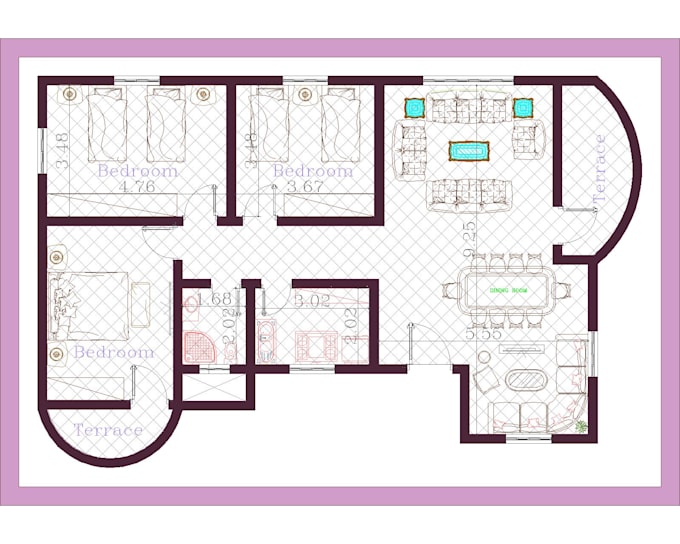 Convert your hand drawing into an autocad drawing by Khaledatef7 | Fiverr