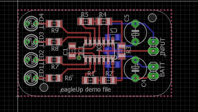 Make you pcd design using eagle and sketchup for 3d by Fadholi | Fiverr
