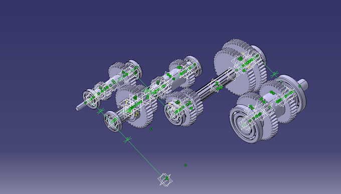 3d modelling, creating part designs in program catia, kinematic parts ...