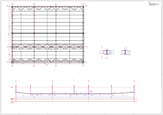Do autocad steel structure drawings by Besartaterziu | Fiverr