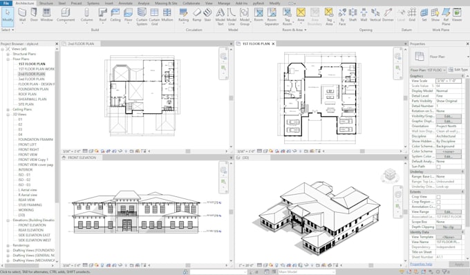 Design your floor plan with details in revit by Abanobreda | Fiverr