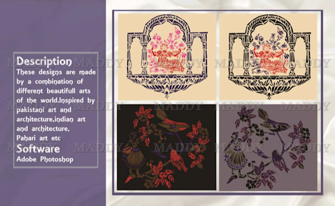 Develop creative and fashionable textile patterns digital painting by ...