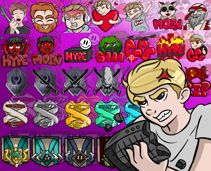 Create Custom Twitch Or Discord Emotes And Sub Badges By Zegiav Fiverr