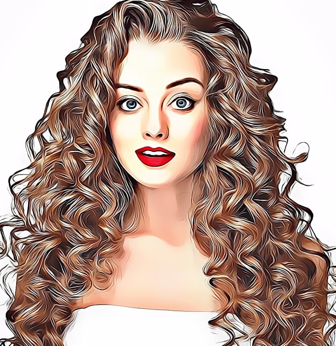 Draw realistic portrait with vector effect by Elizabeth_ross | Fiverr