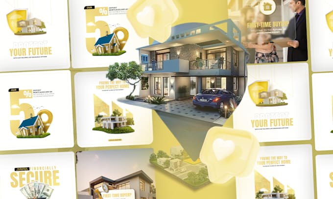 Create 30 unique social media posts designs for whole month by ...