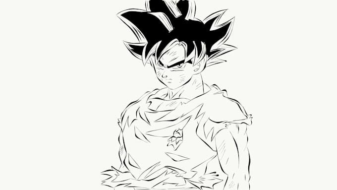 Make a minimal vector sketch of your favourite anime character by ...