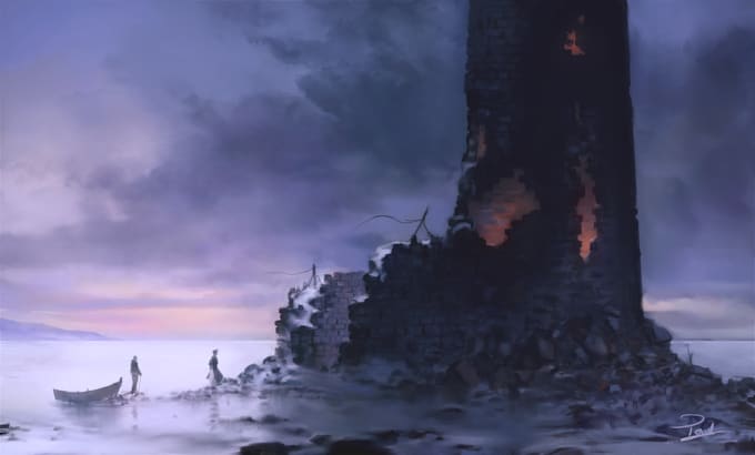 Draw a professional environment concept art for you by Powdeart | Fiverr