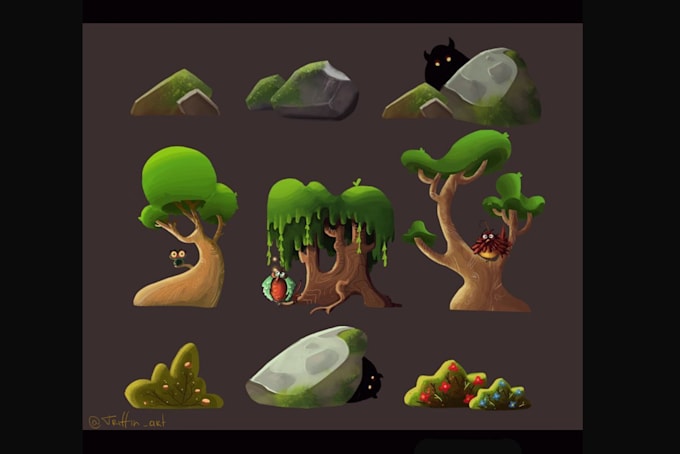 Make a 2d art props or objects for games and cartoons by Triffin_art ...