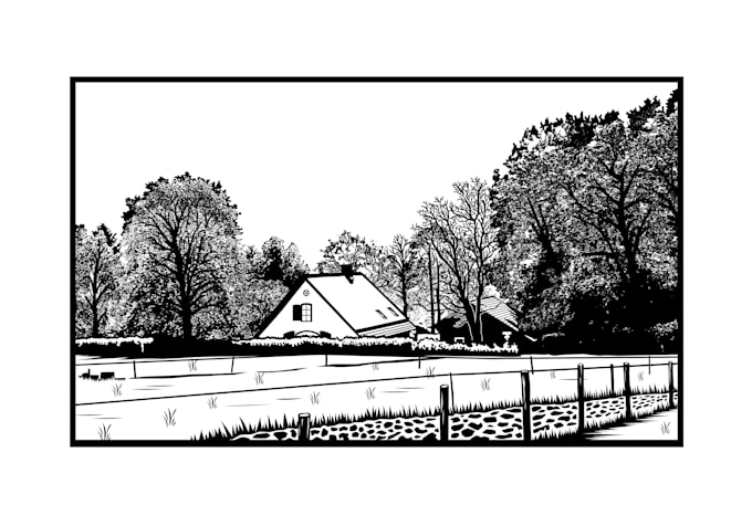 Draw amazing line art by Santi777 | Fiverr