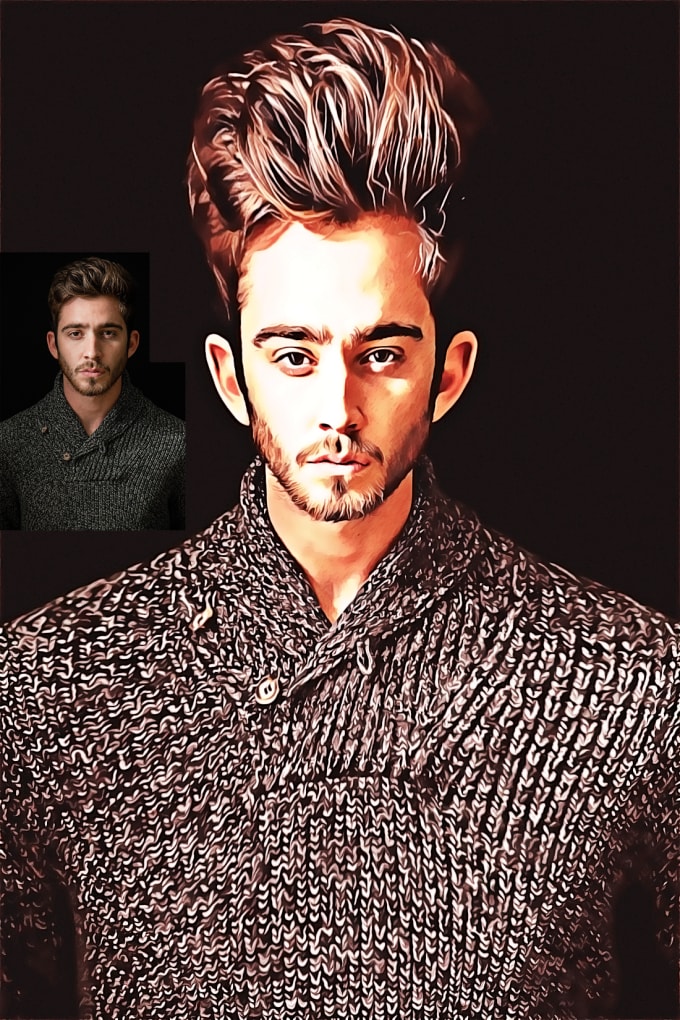 Make a glitch cartoon effect for your photo by Reytey90 | Fiverr