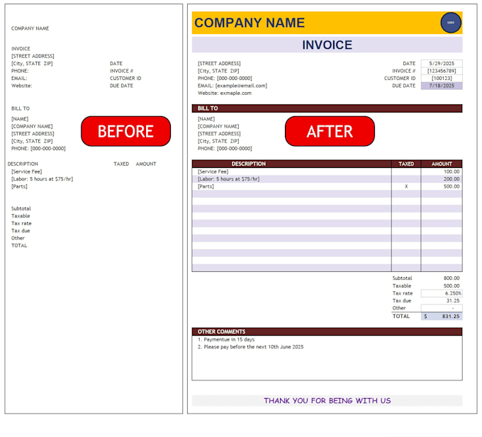 Build and redesign your custom excel spreadsheet by Ma_mohin | Fiverr