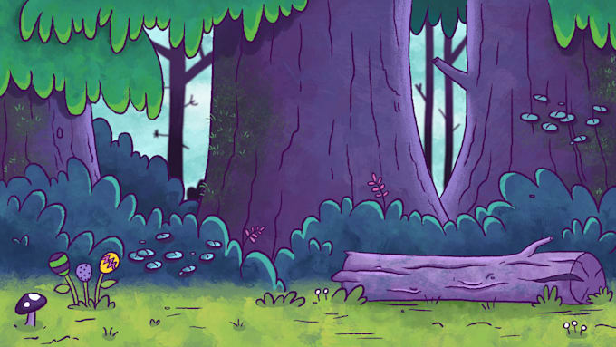 Draw 2d cartoon backgrounds by Adzhanee | Fiverr