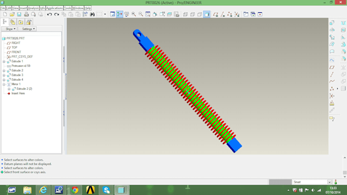Design 3d model for different parts using creo solid works and autocad ...