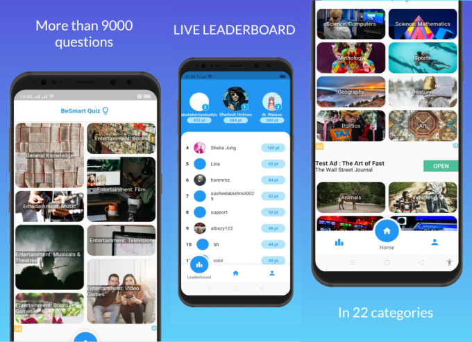 Create android quiz app with beautiful design by Syai_record | Fiverr Create android quiz app with beautiful design by Syai_record | Fiverr