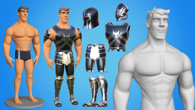 Make best 3d character model, rig and basic animate by Thillustrator ...