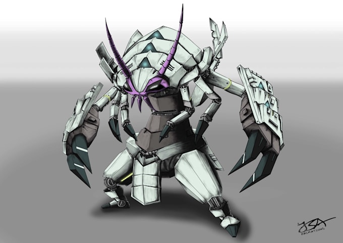 Draw custom mecha pokemon or creature designs for you by Jozanto | Fiverr