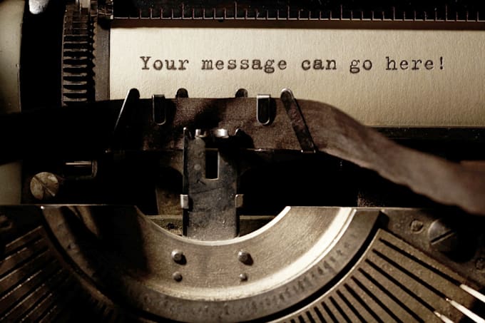 Make your message look typewritten on a typewriter by Sarahskills | Fiverr
