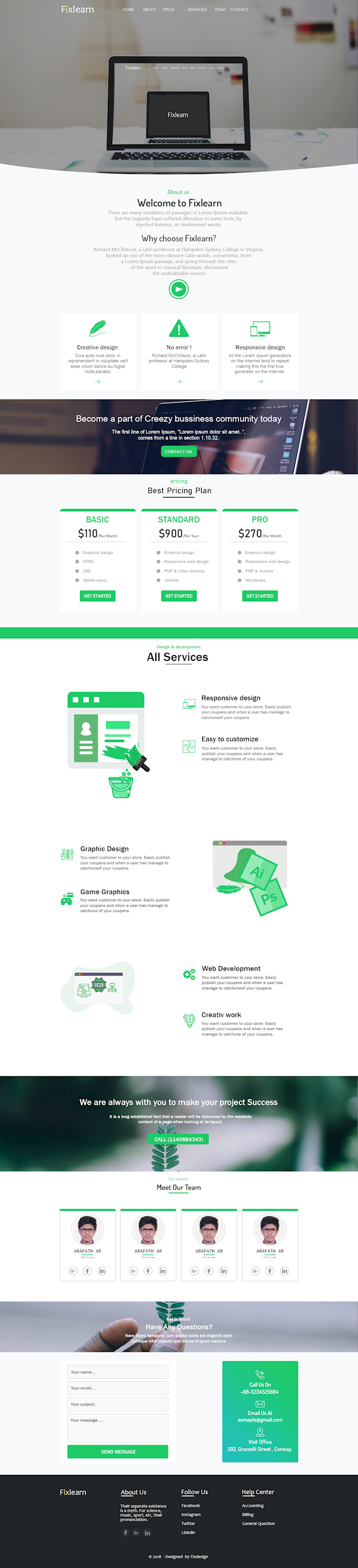 Design psd to a website using html, css, bootstrap and js by Yeasin71 ...