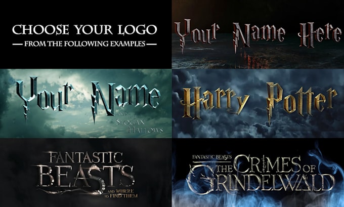 Make a harry potter logo with your name by Wiz_dan | Fiverr