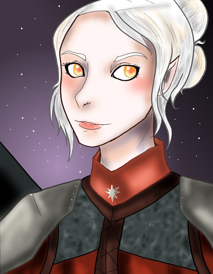 Draw a portrait of your dnd or rpg character by Hannahvanbrunt | Fiverr