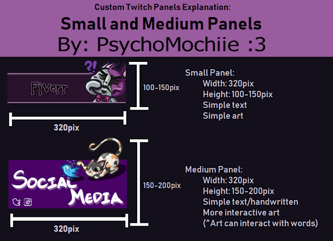 Draw you custom panels or buttons for your twitch stream by Psycho ...