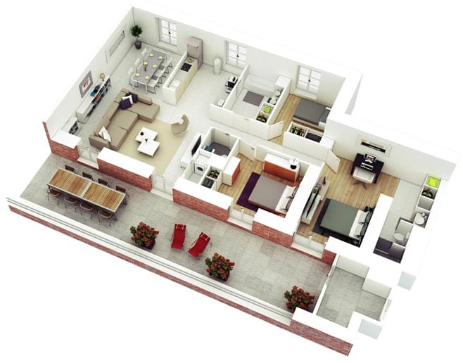 Convert your floor plan into 3d model by Tianyun9122 | Fiverr