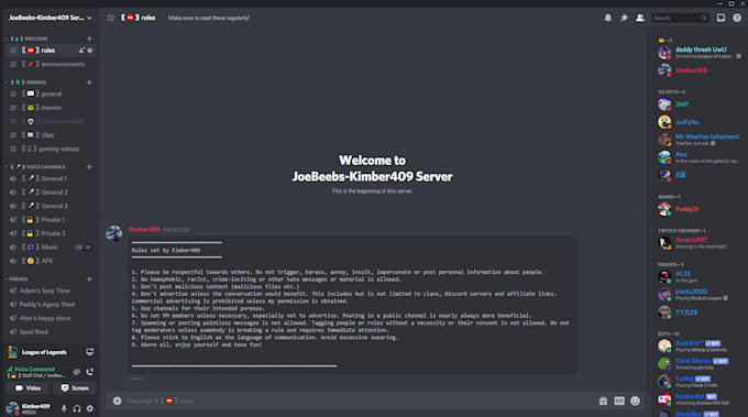 Build you a discord server by Kimber409 | Fiverr