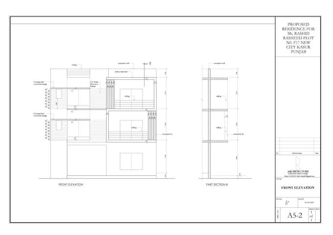 Make an architectural drawing in autocad by Rizwanbk78 | Fiverr