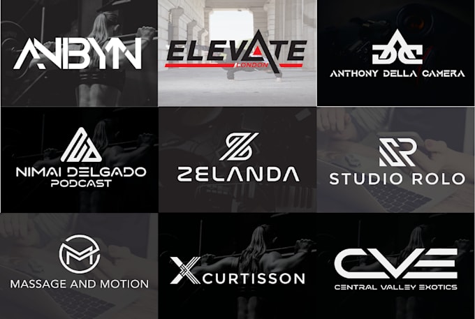 Design minimalist flat logo with initial letters and names by ...