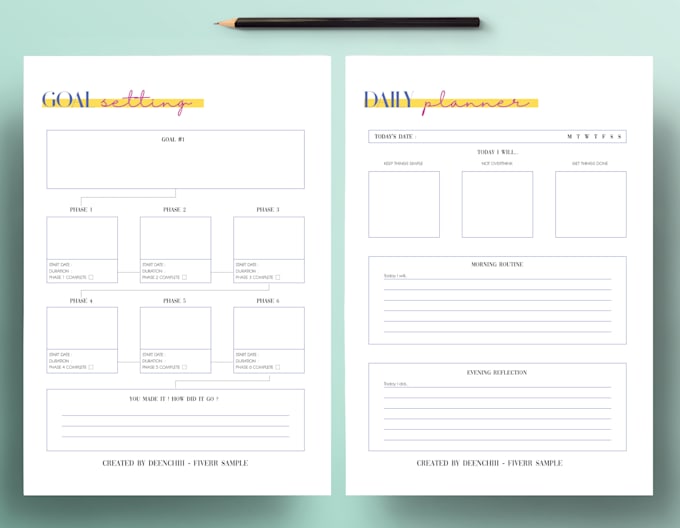 Create any planner, journal,calendar, custom,ready to print by Denchii ...