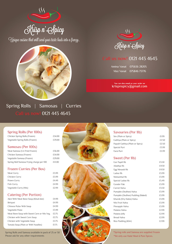 Design restaurant menu, food menu, two sided, single sided by Bskapasi ...