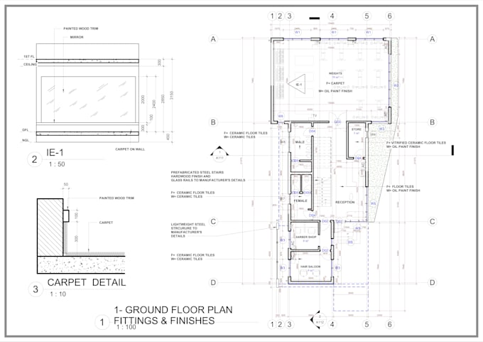 Draw a detailed 2d construction drawing for you by Apruzac | Fiverr