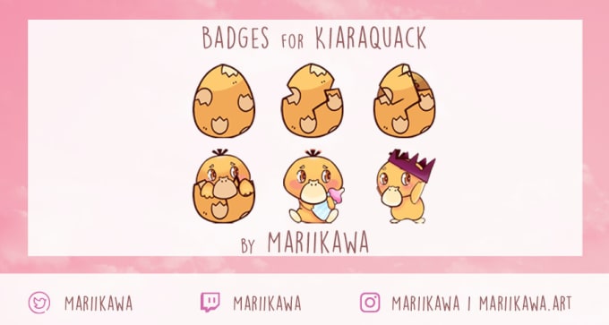 Draw Cute Custom Twitch Emotes Sub Badges Panels By Mariikawa Fiverr