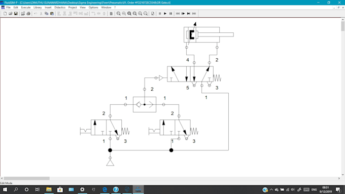 Help to create pneumatic circuits by Dimuthutech | Fiverr
