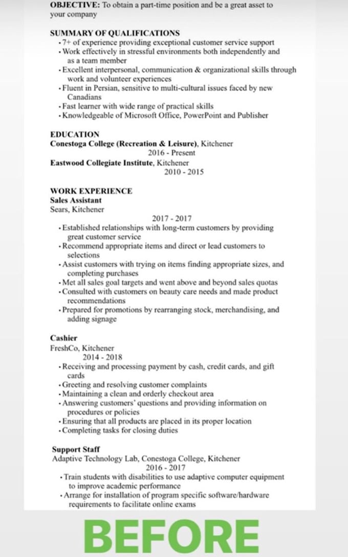 Write resumes, cover letters, offer interview tips by Nads_rahimi | Fiverr