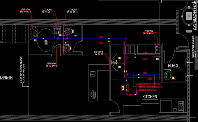 Design and draw plumbing layout with calculations by Ejazhussain786 ...