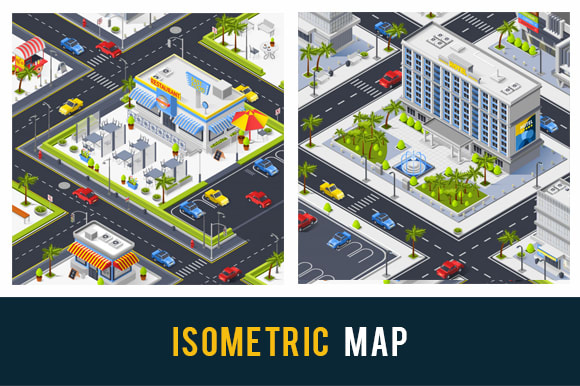 Draw a vector or isometric map illustration by Ghalibchaudhary | Fiverr