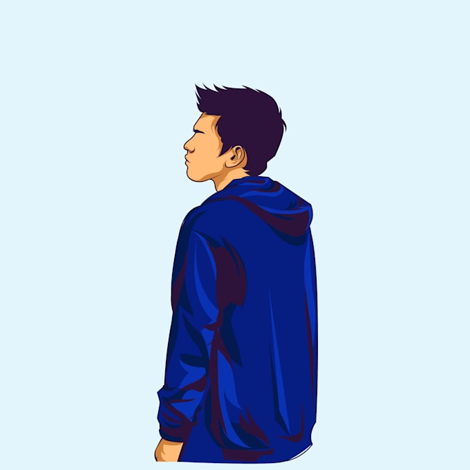 Draw vector vexel full body character with no face by Harrisaputra | Fiverr