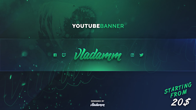 Design a clean and professional youtube banner by Vladamm | Fiverr