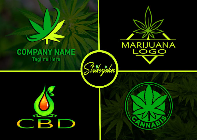 Make unique cannabis,hemp natural cbd oil logo in 12 hour by Strikerjohn | Fiverr