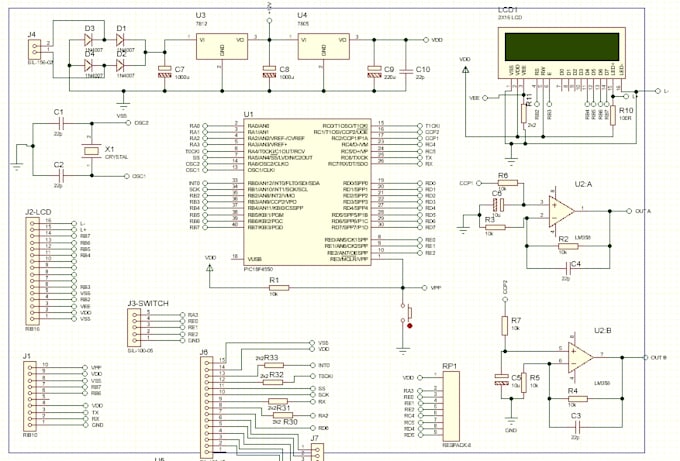 Design electronics circuit pcb and pic microcontroller programming by ...