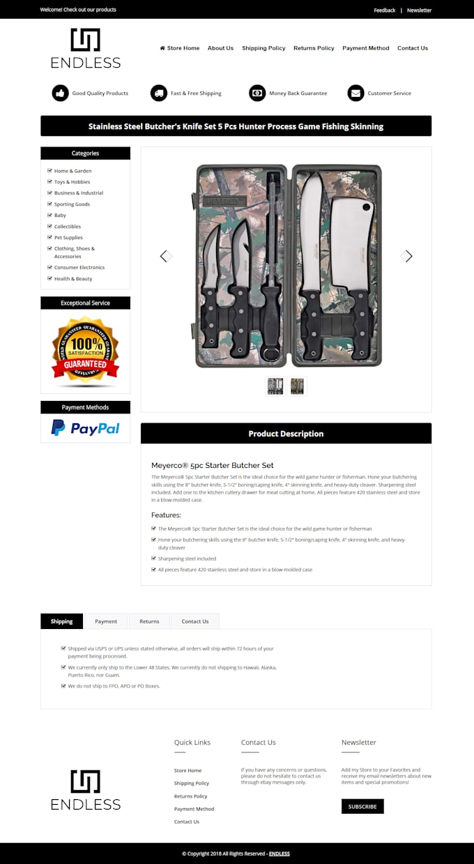 Design responsive ebay listing template by Chaite25 | Fiverr