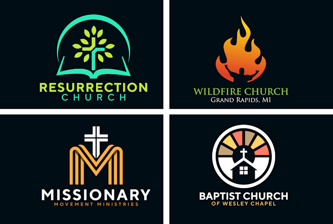 Design your creative minimalist church logo by Wpmithun | Fiverr