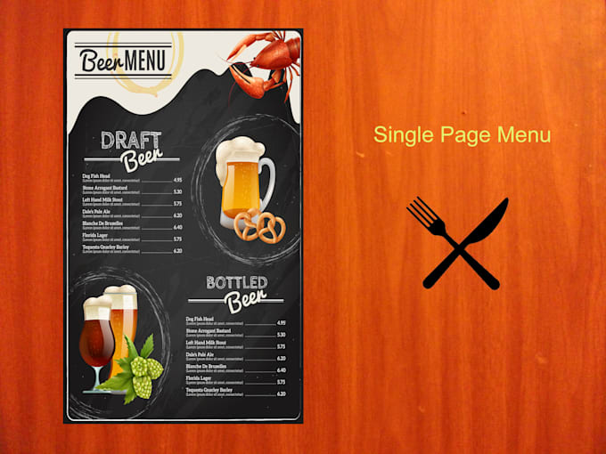Create eye catchy menu design for your restaurant by Engrfawad | Fiverr
