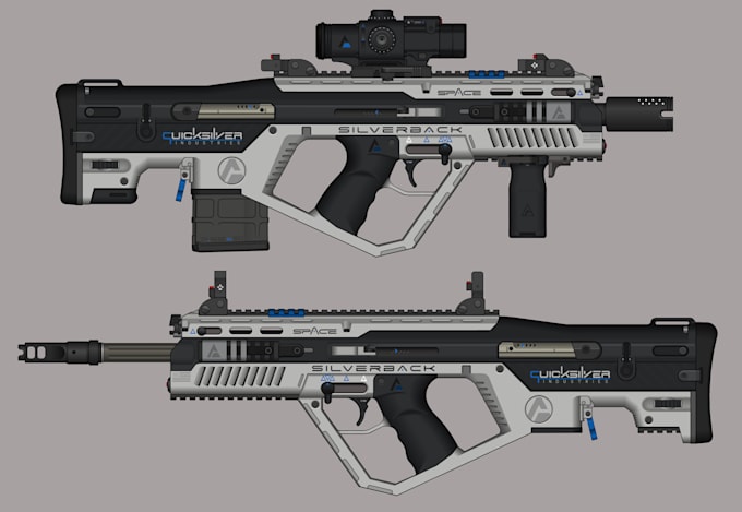 Design gun concepts for your game by Wouterkroonart | Fiverr