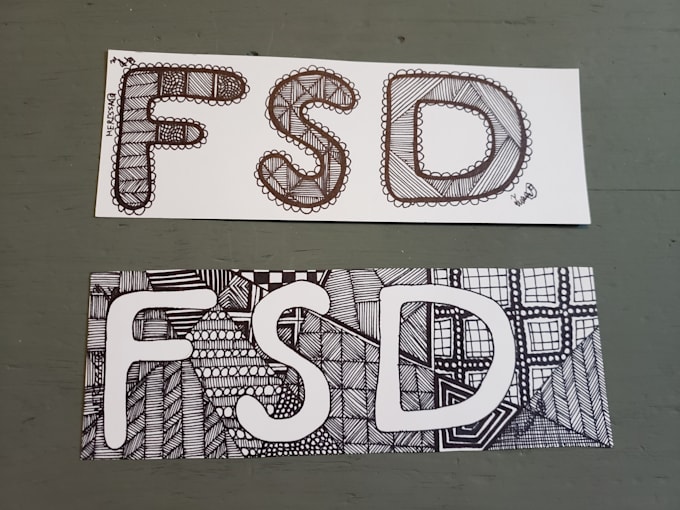 Draw your initials with detailed patterns by Merissawrites | Fiverr